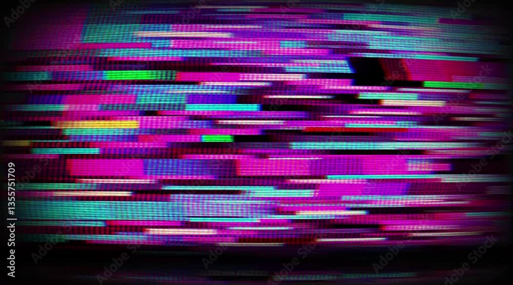 Glitch noise static television VFX. Visual video effects stripes ...
