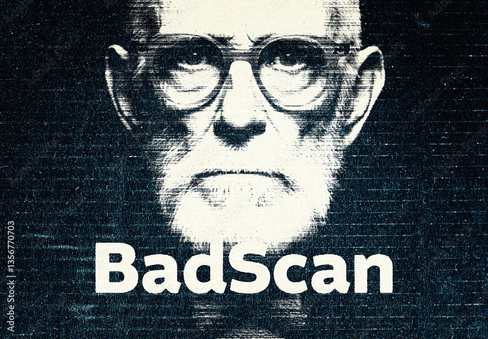 Bad Scan Reeded Photo Effect Mockup Stock Template | Adobe Stock