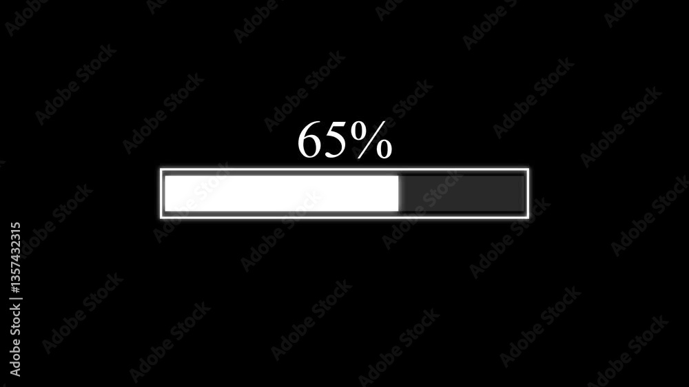 65% Bar Chart Animation loading icon diagrams Infographics Abstract ...