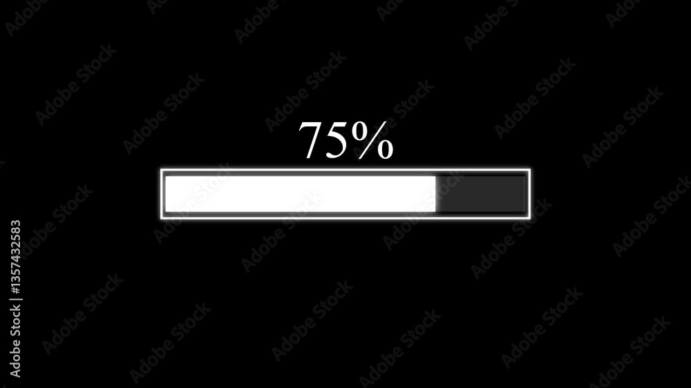 75% Bar Chart Animation loading icon diagrams Infographics Abstract ...