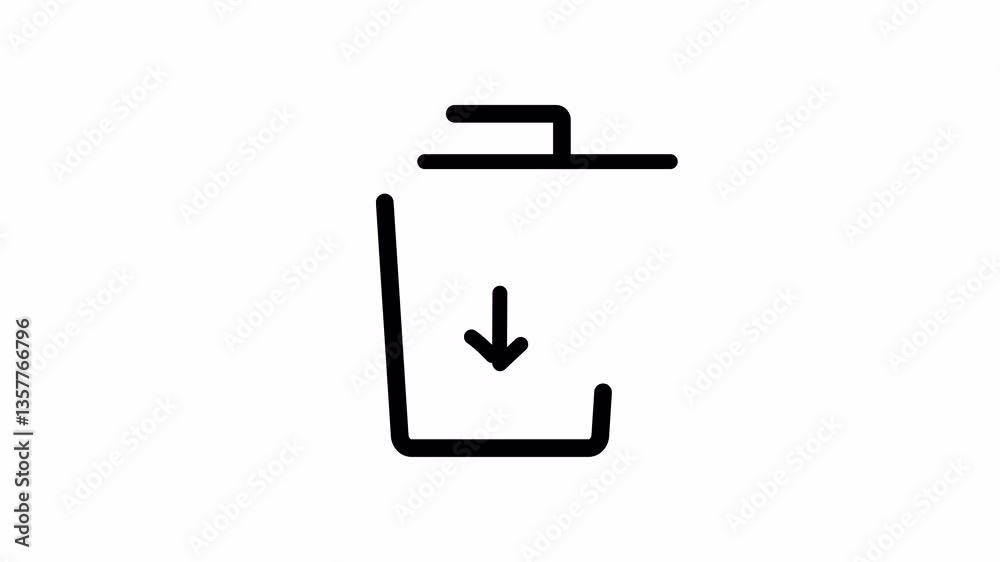 Pack icon of trash, bin, garbage, delete, remove, dustbin, recycling ...