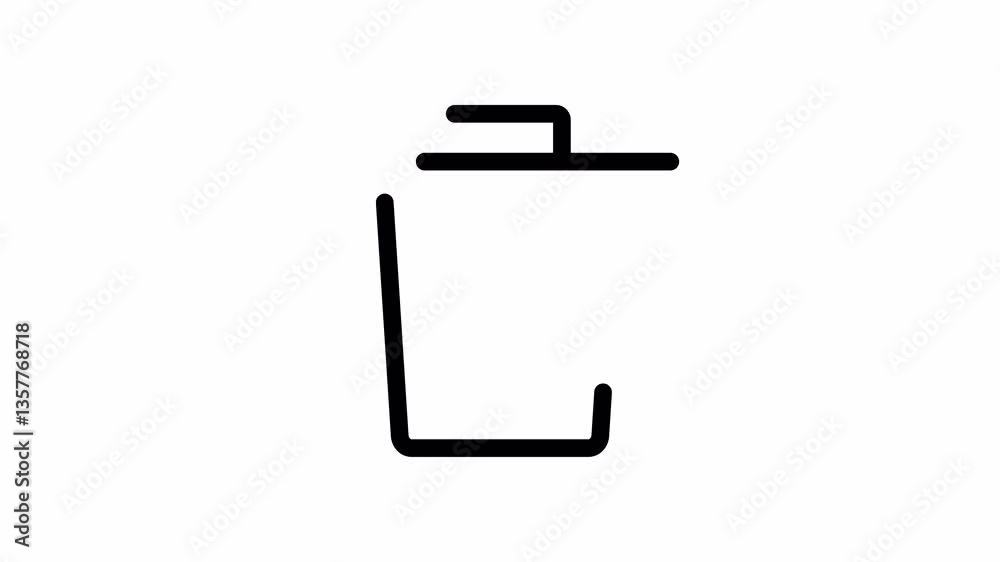 Pack icon of trash, bin, garbage, delete, remove, dustbin, recycling ...