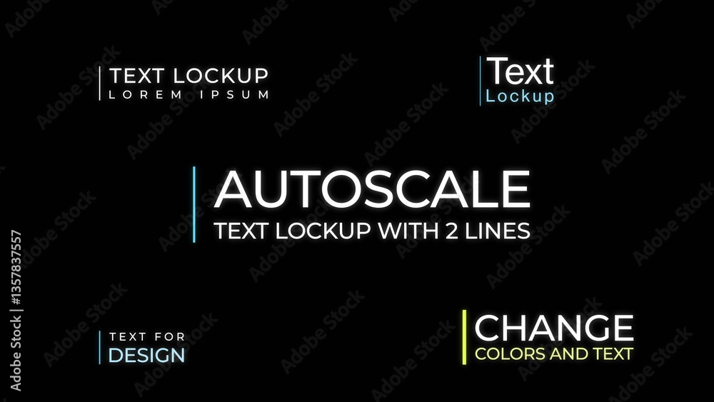 Auto Scale Text Lockup with 2 Lines Stock Template | Adobe Stock