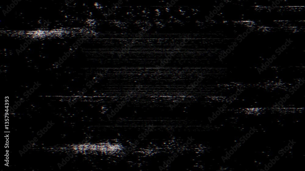 Video Stock Digital glitch noise animation. Black background. Pixel VHS ...