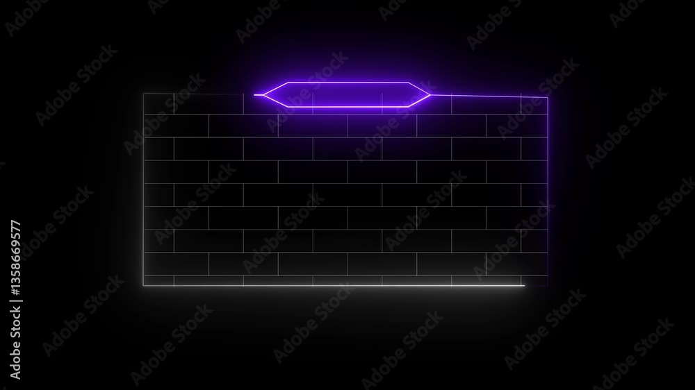 live streaming neon text frame animation box frame.live streaming neon ...