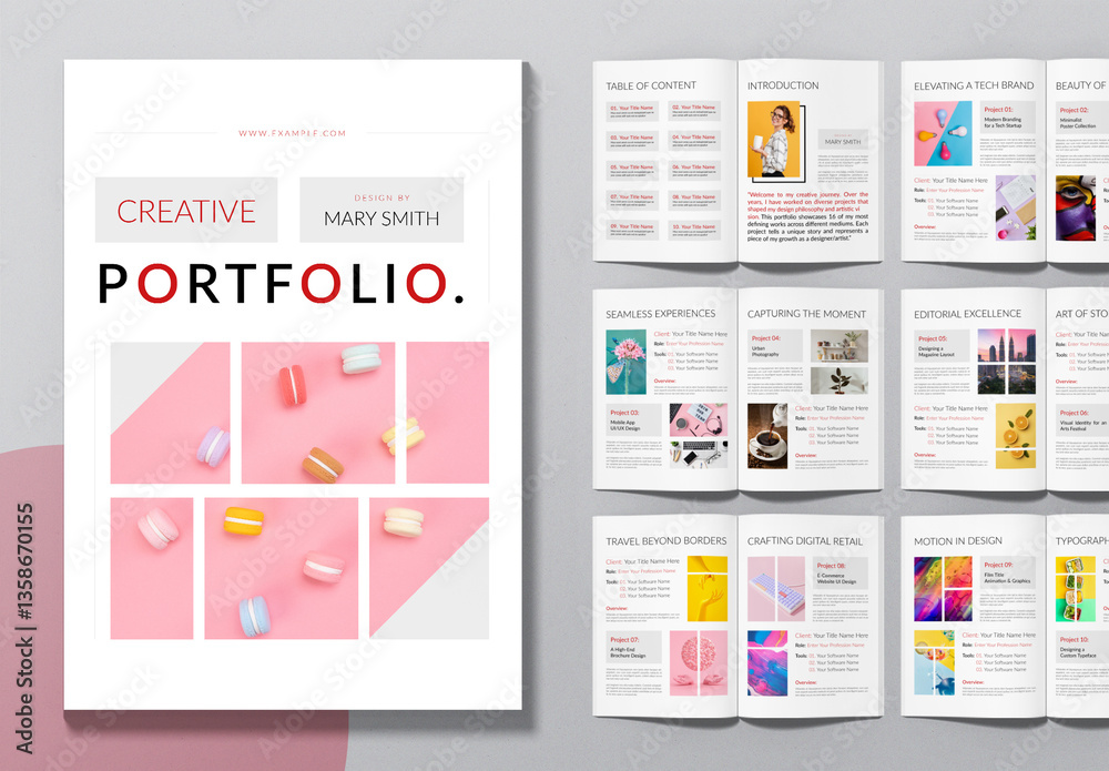 Creative Portfolio Template Layout Stock Template | Adobe Stock