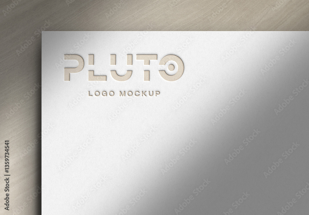 Emboss Paper Logo Mockup Stock Template | Adobe Stock