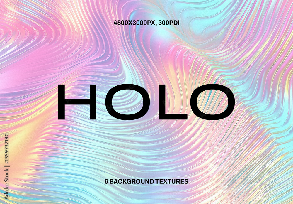 Holo Textures With Generative AI Stock Template | Adobe Stock