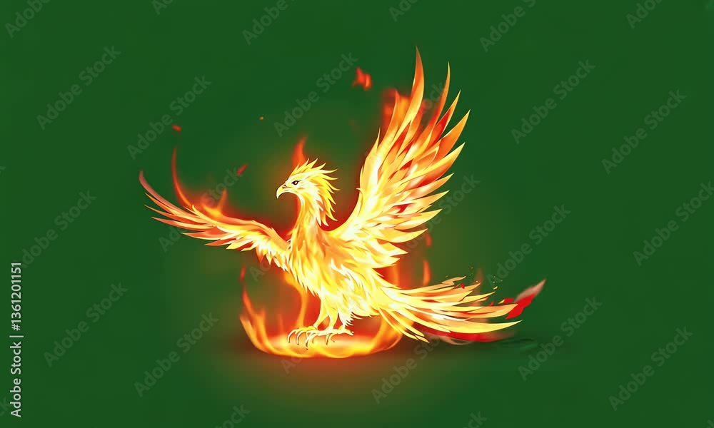 Fire Embers Green Screen