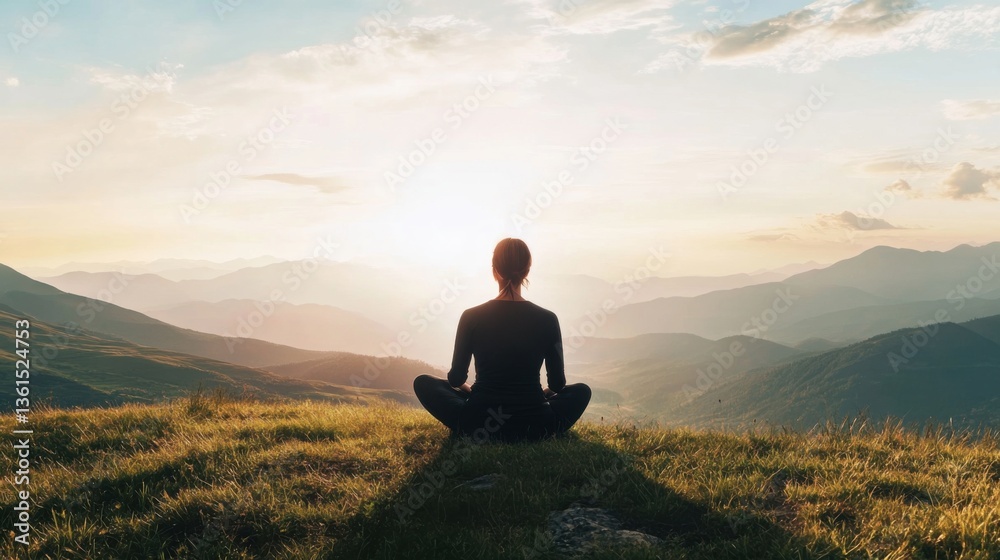 Poster Life expectancy and relaxation shown in a person practicing ...