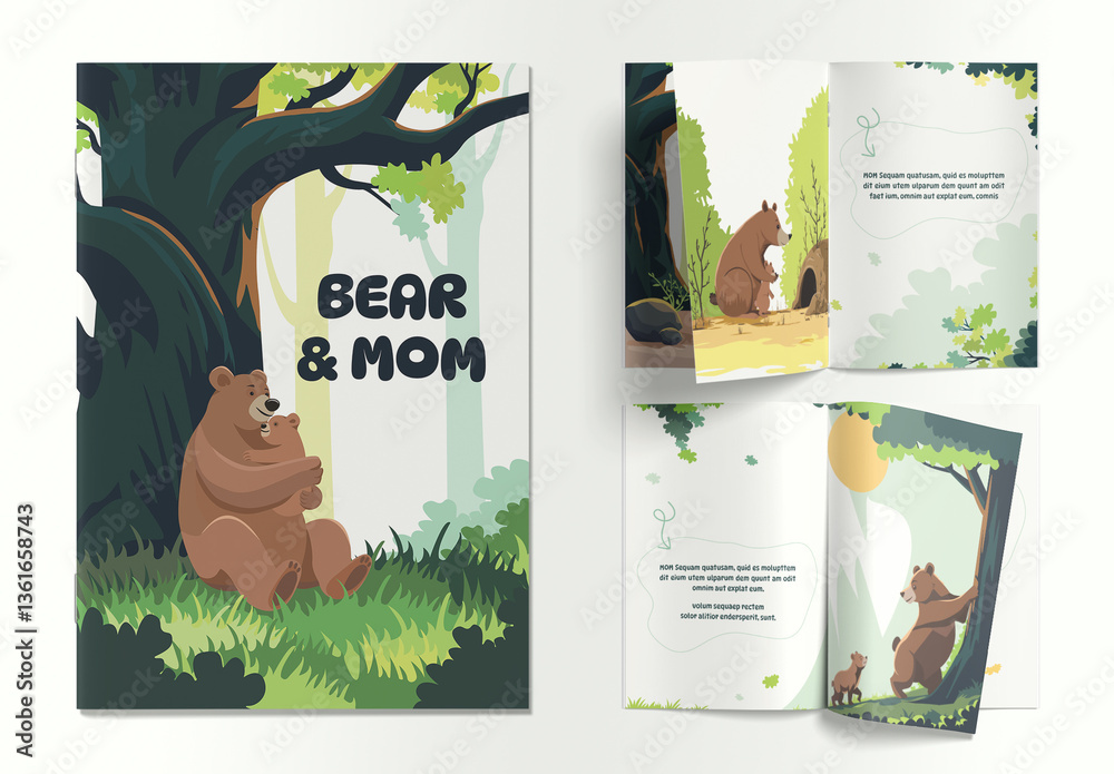 Animal Story Magazine Book Design Stock Template | Adobe Stock