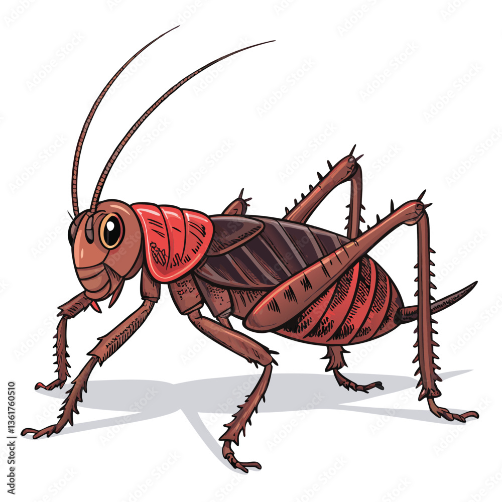 Poster Create a bold vector illustration of a giant weta insect with ...