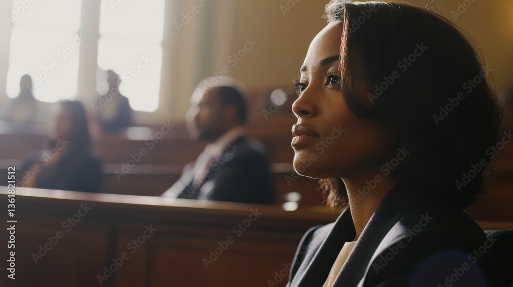 Poster Courthouse scene with a judge listening to arguments – Wall Art ...