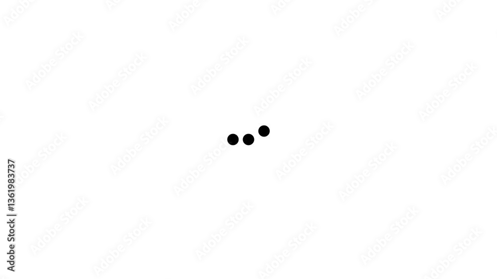 Typing loading dots slowly pulsing inside loop in motion graphics ...