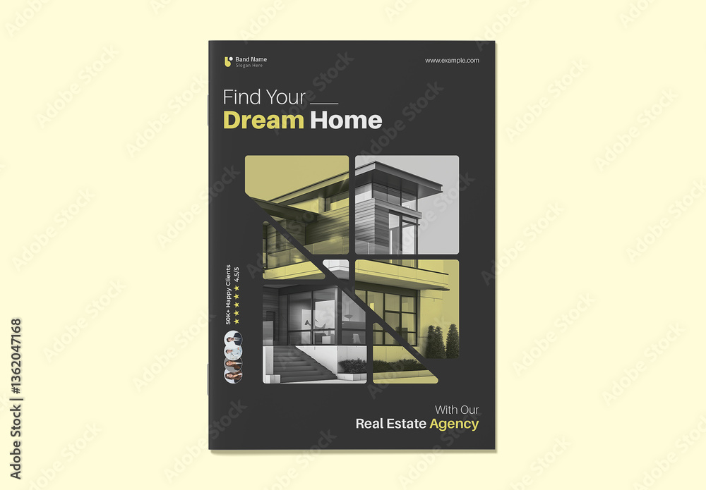 Real Estate Magazine Cover Page Layout Stock Template | Adobe Stock