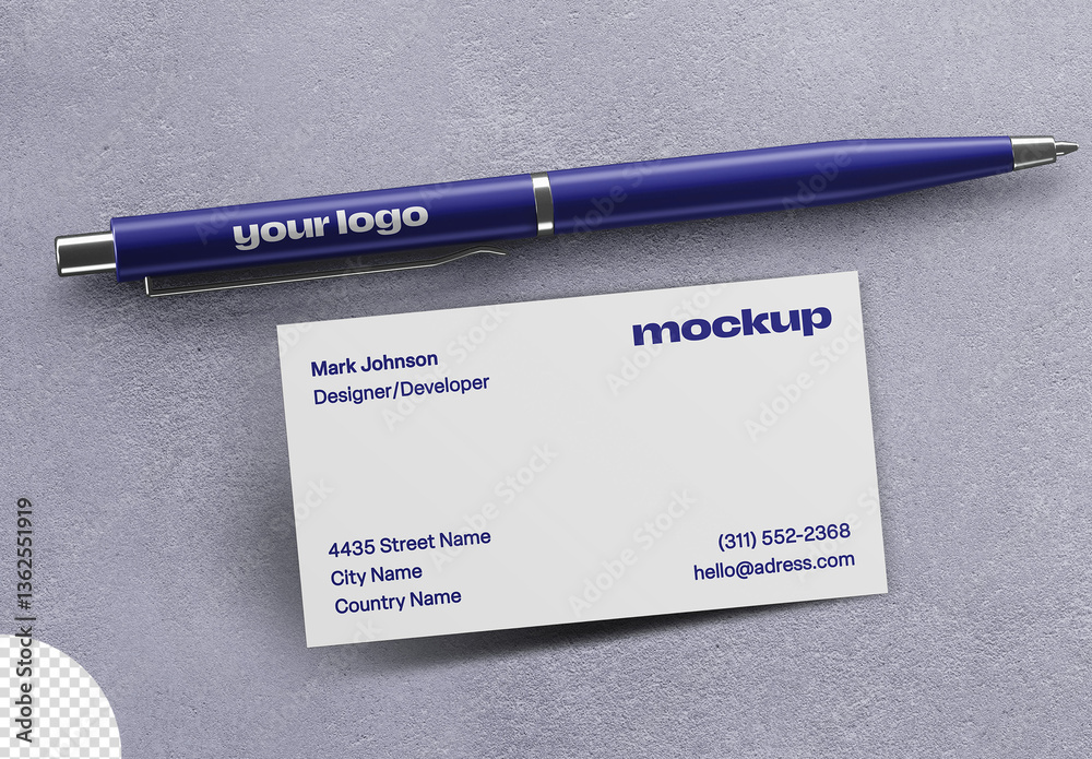 Professional Business Card and Stationery Pen Mockup Stock Template ...