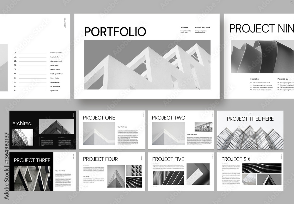 Portfolio Presentation Layout Stock Template | Adobe Stock