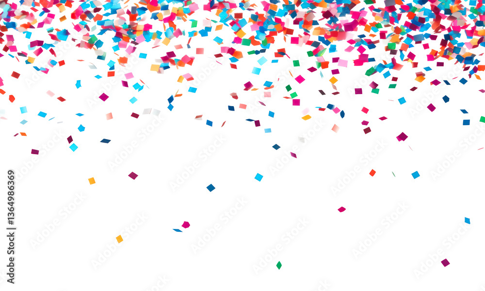 Colorful confetti effect png, transparent background Stock Photo ...