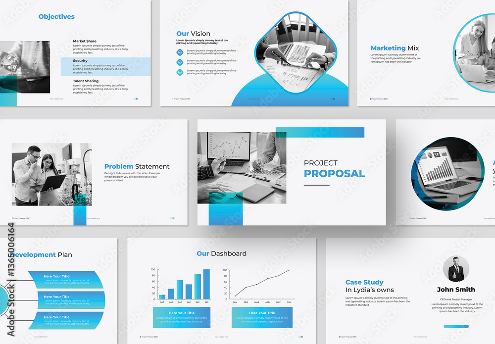 Project Proposal Layout Stock Template | Adobe Stock