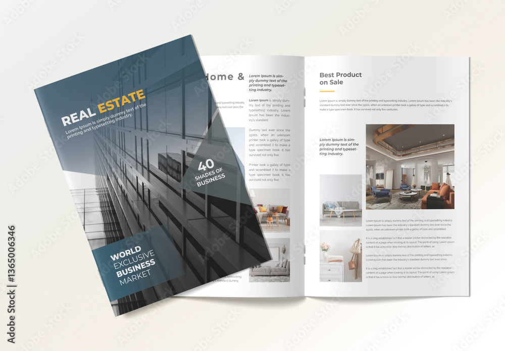 Real Estate Agent Brochure Layout Template Stock Template | Adobe Stock