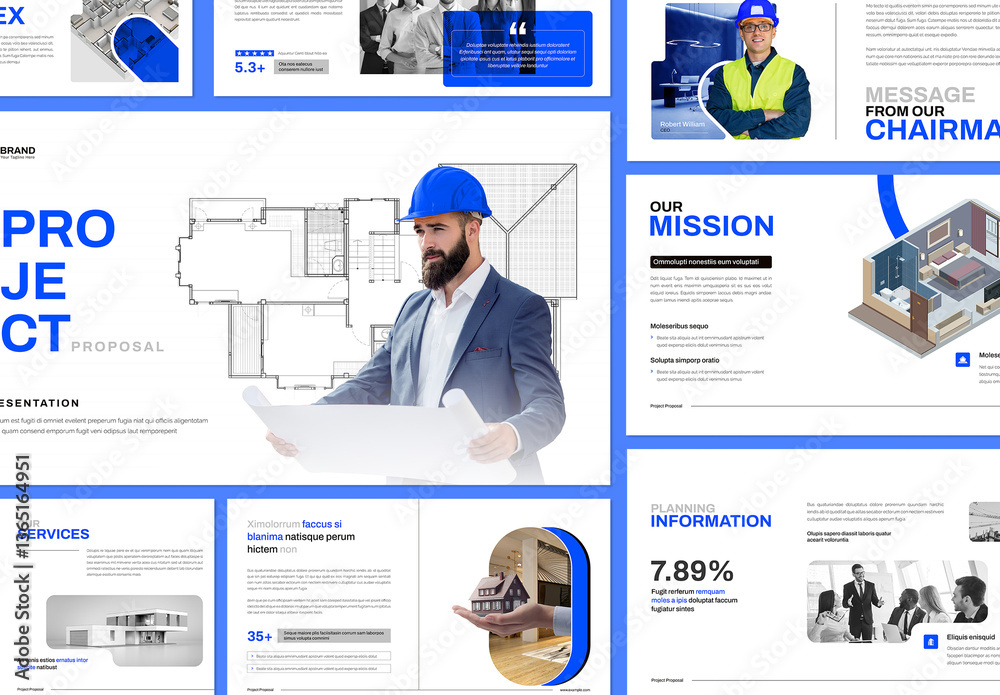 Architecture Project Proposal Presentation Layout Stock Template ...