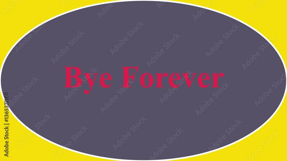 Bye Forever Text Icon Animation | Emotional Farewell Message | Looping ...