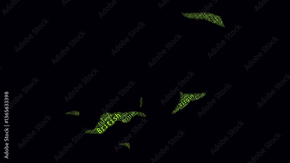 Video Stock British Virgin Islands Intro Video. Regions Word Clouds ...