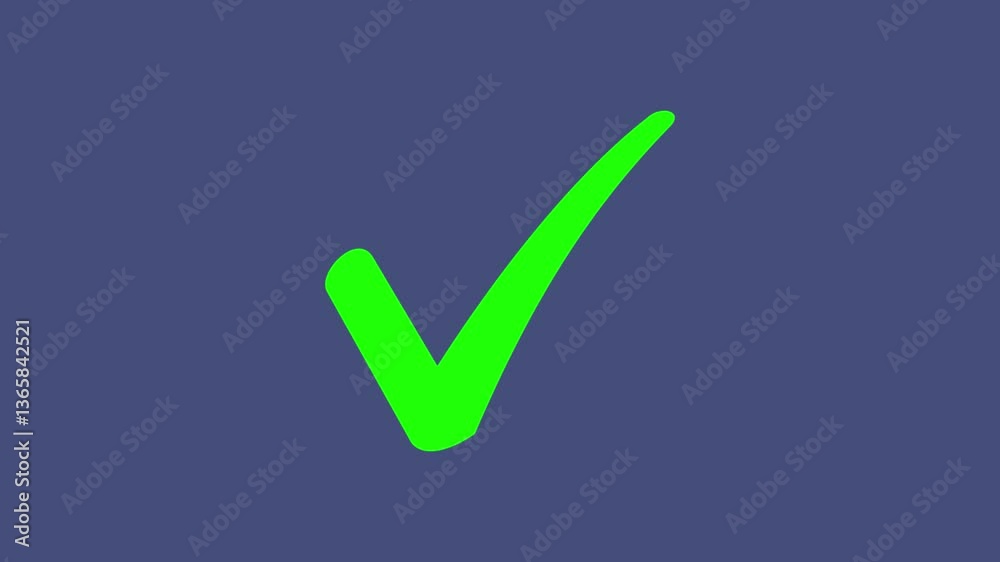 green check mark tick isolated 4k animation. 3D check mark icon, tick ...
