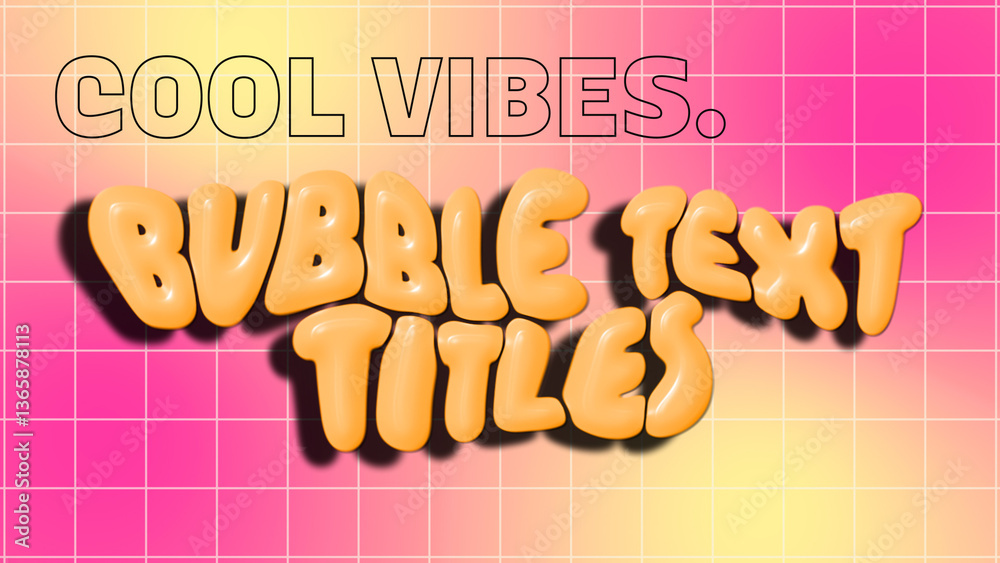 Bubble Liquid Titles Stock Template | Adobe Stock