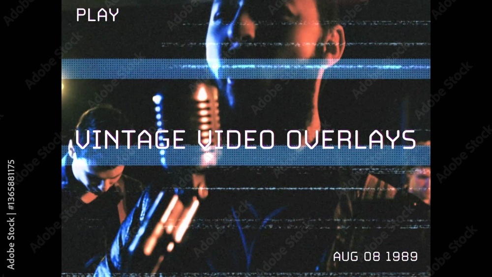 Vintage Video Overlays Stock Template | Adobe Stock