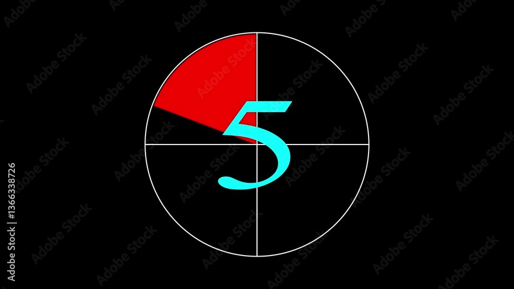 Ten Second Coundown Timer with Futuristic Colorful Glow Digital HUD ...