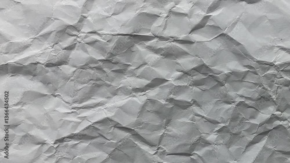 Crumpled paper texture loop video background in 4K, seamless stop ...