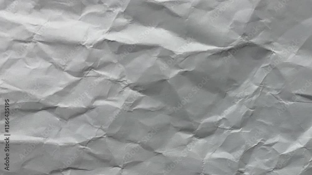 Crumpled paper texture loop video background in 4K, seamless stop ...