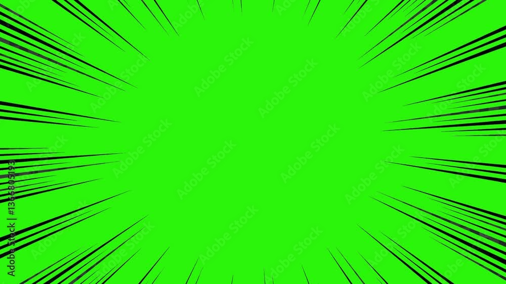 Radial speed or action lines anime comic Green screen, Anime comic book ...