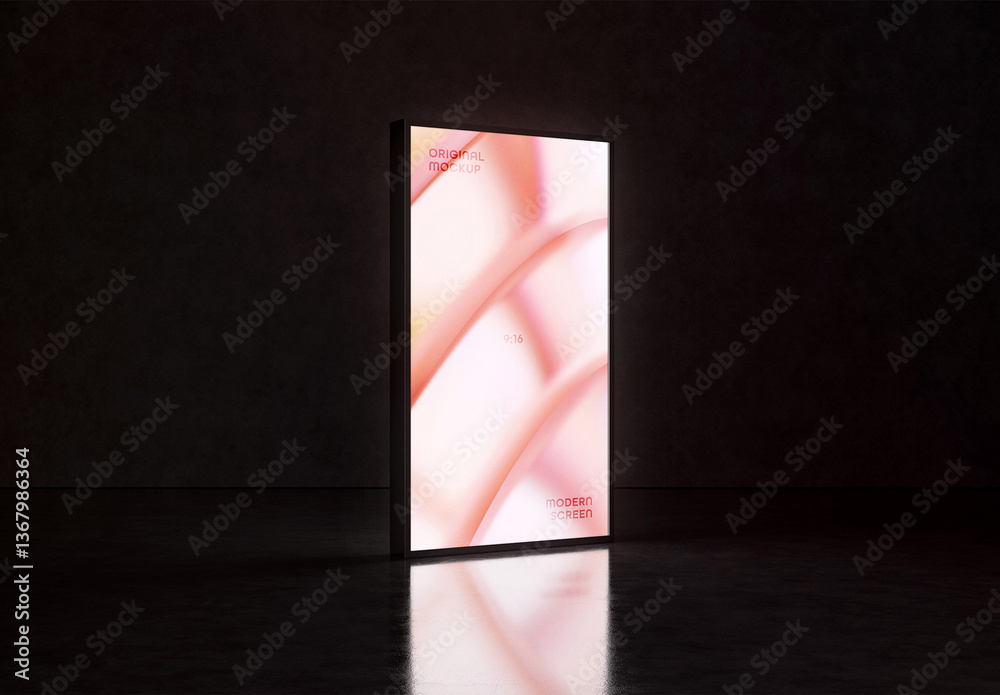 Vertical Screen Mockup Stock Template | Adobe Stock