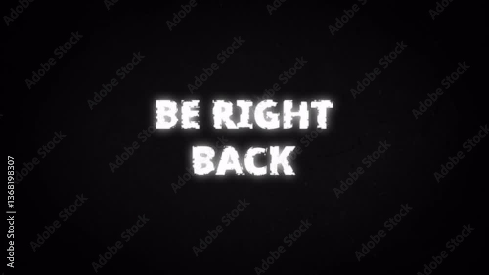 Glitch style be right back animated overlay with RGB distortion 素材庫影片 ...