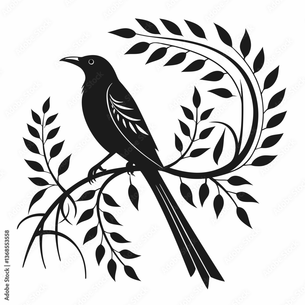 Poster weaverbird black silhouette icon vector – Wall Art | UkPosters