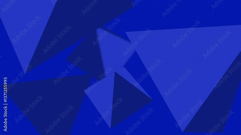 Animated Abstract Blue Triangular Geometric Shapes Background Design ...