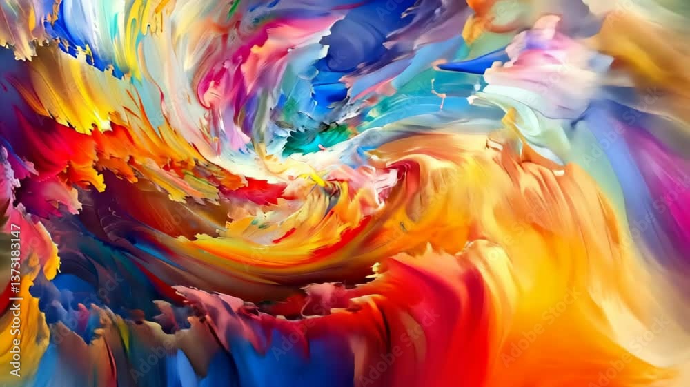 Enter a realm of innovation and creativity with an abstract colorful ...
