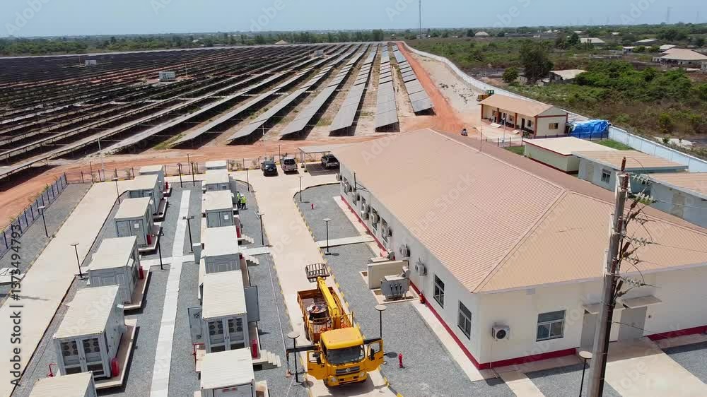 Installation of containerized modular Lithium-ion Battery Energy ...