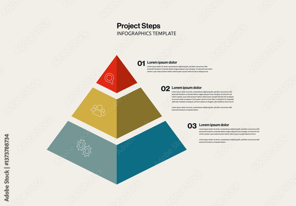 Pyramid Infographics Template for Project Milestones Stock Template ...