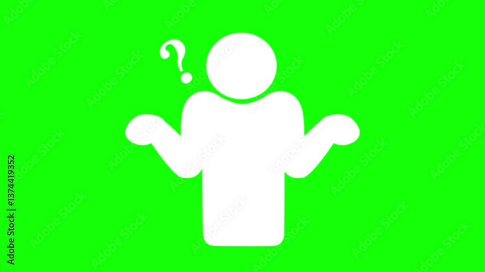 Question mark animation pop up question mark flat alpha looping 4k ...