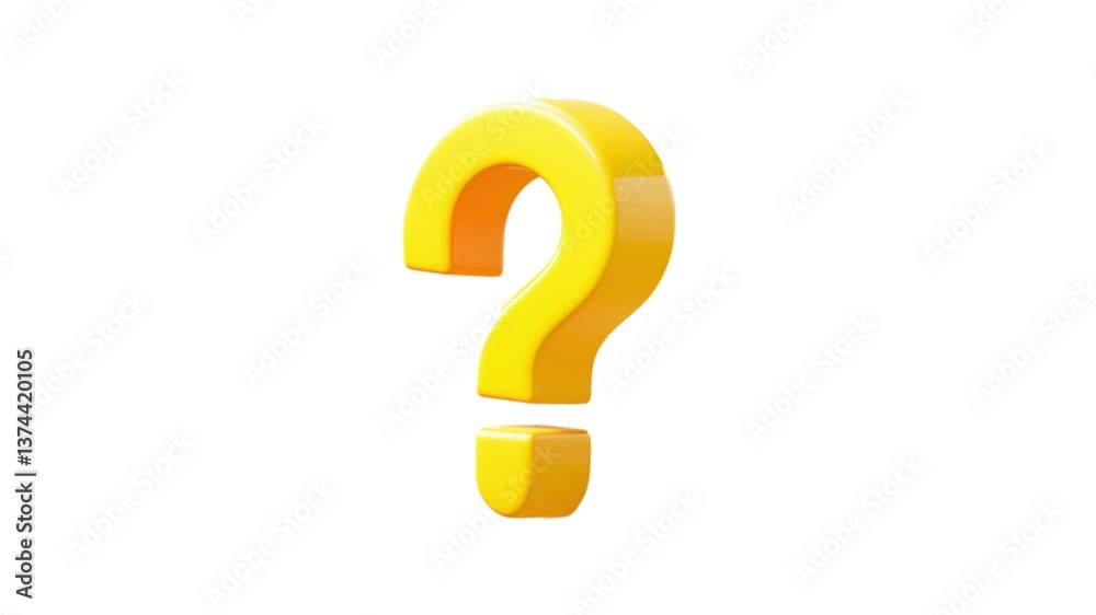 Question mark animation pop up question mark flat alpha looping 4k ...