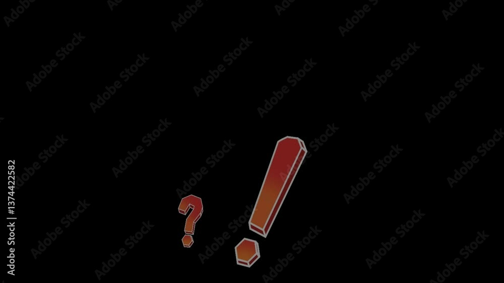 Question mark animation pop up question mark flat alpha looping 4k ...