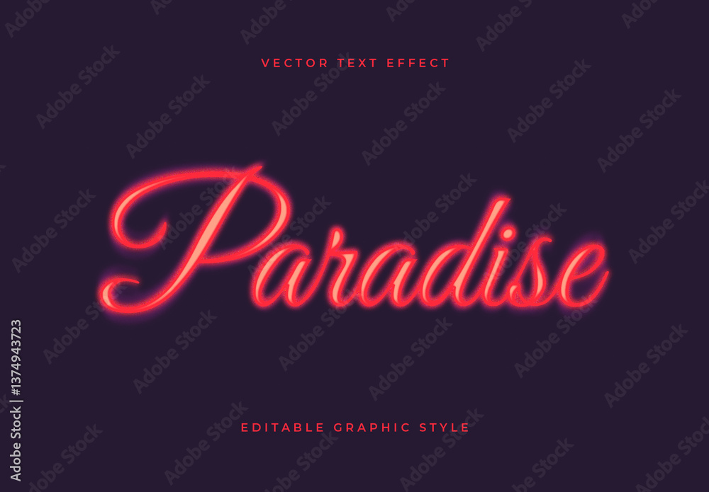 Red And Yellow Cursive Glowing Font Neon Light Text Effect Stock ...