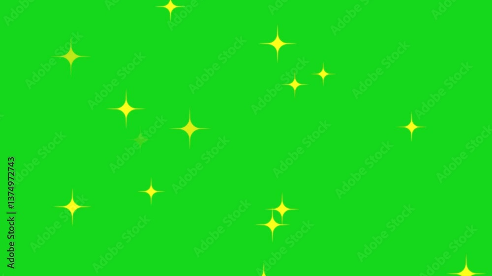 Glitter sparkle animated green screen. twinkling stars, animation ...