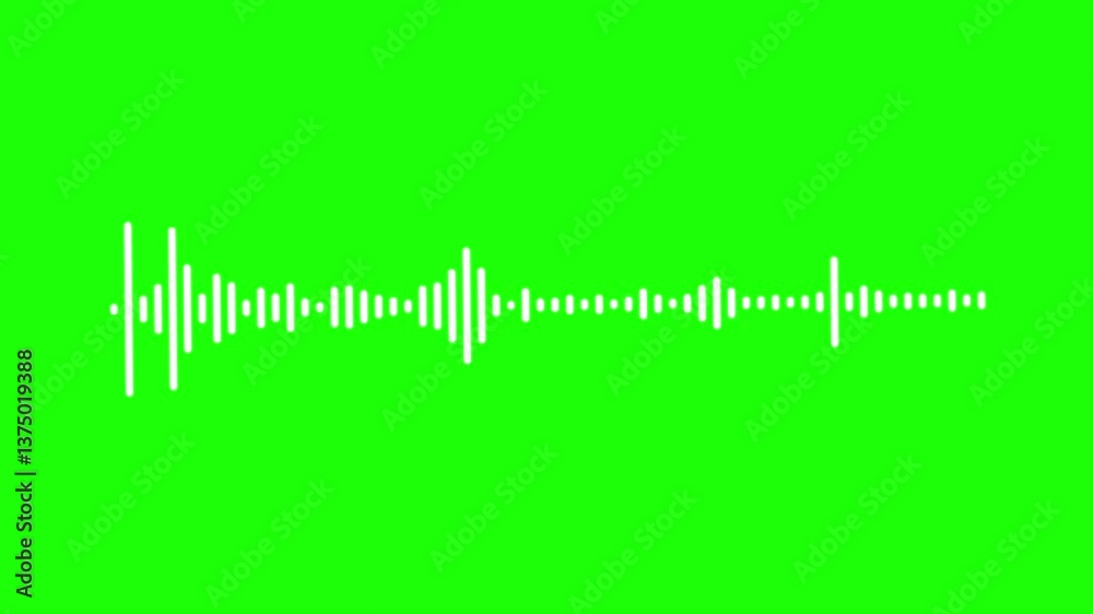 Animation video white abstract audio sound visualizer wave spectrum ...