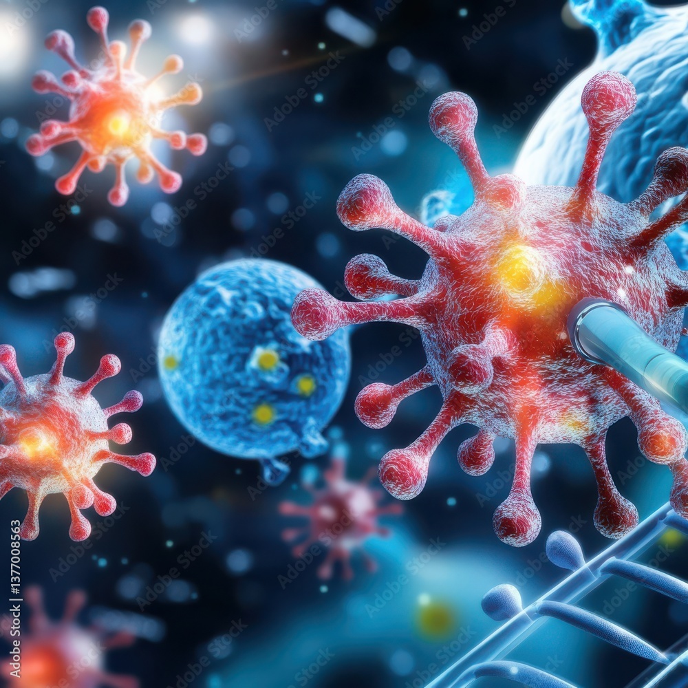 Poster Viruses hijack host cells turning them into gigapixel standard a ...