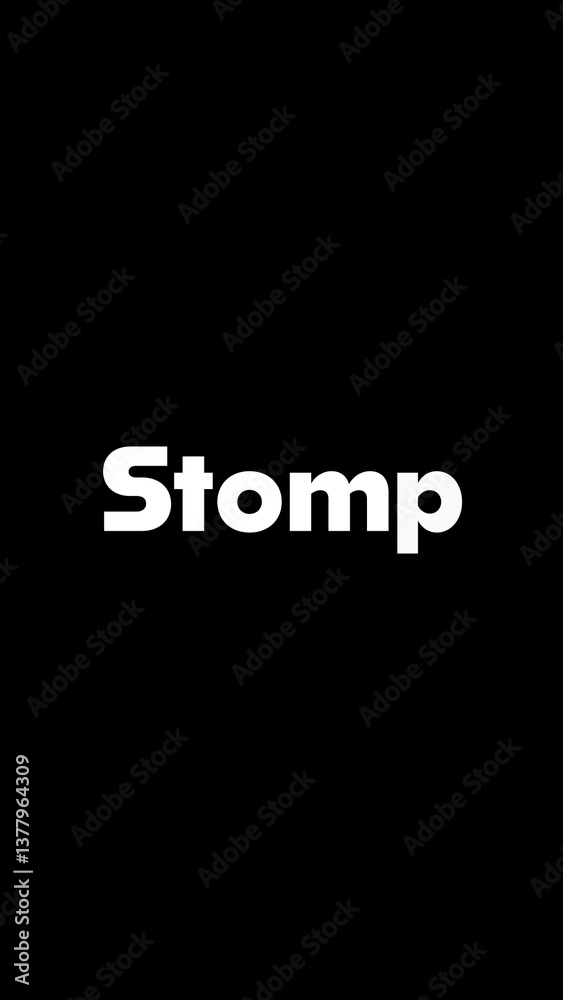 Vertical Stomp Text Animation Stock Template | Adobe Stock