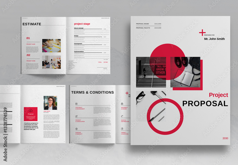 Project Proposal Brochure Layout Stock Template | Adobe Stock